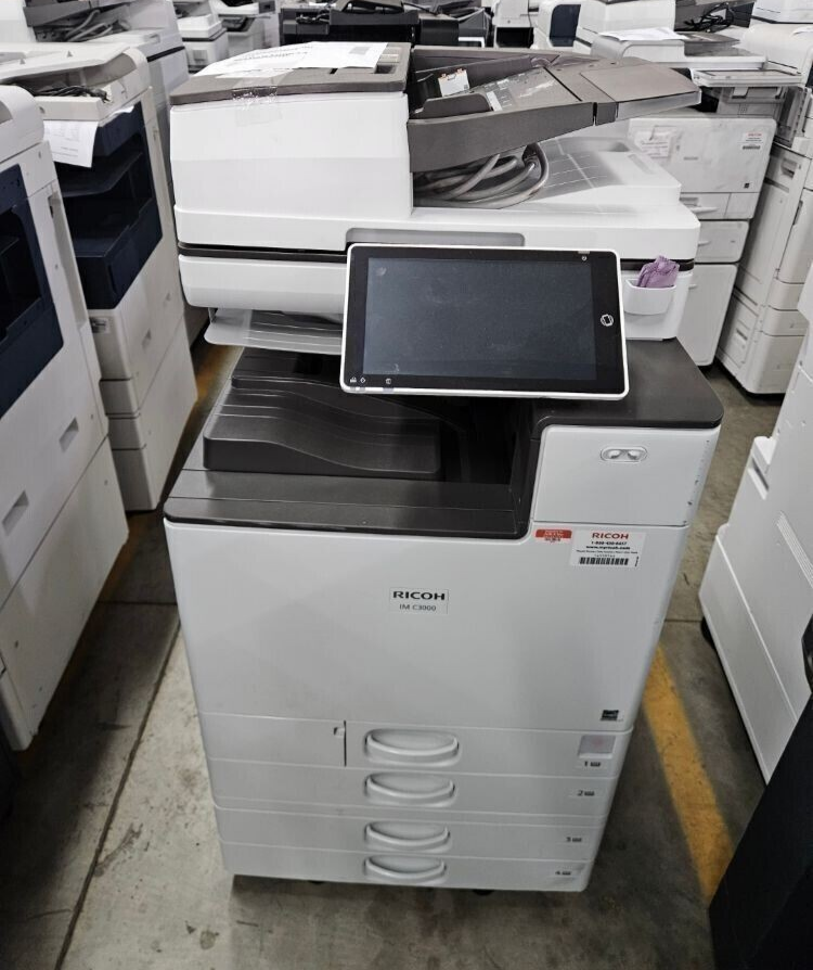 RICOH IM C3000 COLOR LASER PRINTER A3 SCAN USB DUPLEX NETWORK FAST 30P ...